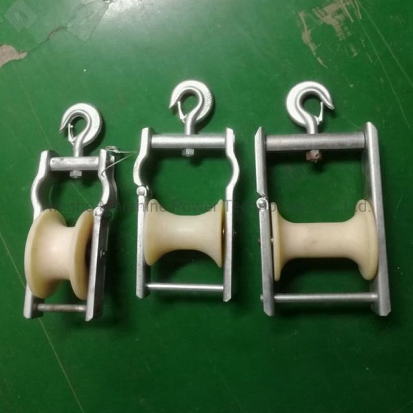 Quality Aluminum Nylon Sheave Roller Bunch Conductor Stringing Pulley Block for sale