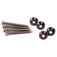 Quality Ergonomic Metal Guitar Neck Ferrules Tool Set With Durability Silver Screws for sale