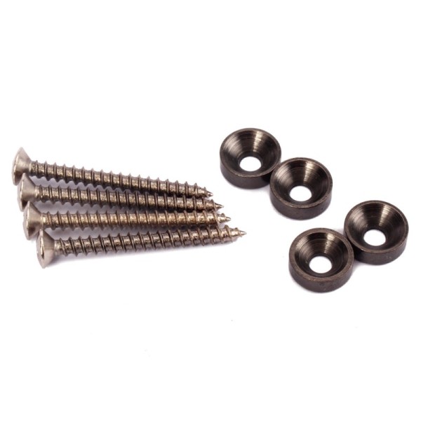 Quality Ergonomic Metal Guitar Neck Ferrules Tool Set With Durability Silver Screws for sale