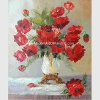 Quality Modern Floral Palette Knife Oil Painting Still Life Canvas For Wall Decoration for sale