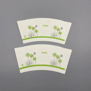 Quality High grade Paper Cup Fan made from food safe wood pulp paper with flexo printing for sale
