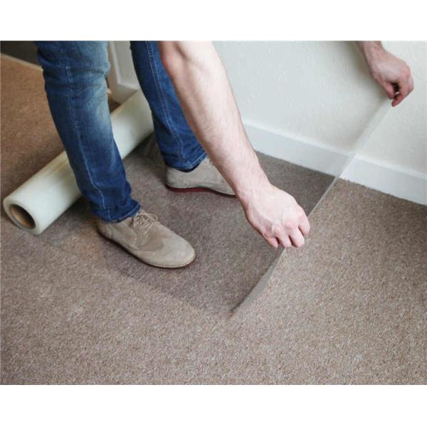 Quality LLDPE Transparent 1000mm Carpet Protection Film Removable for sale
