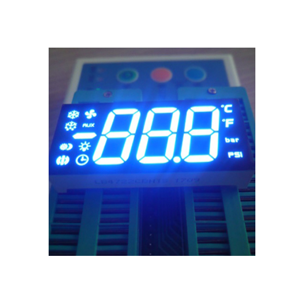 Quality Ultra bright blue customized Triple Digit 7 Segment LED Display Common anode for for sale