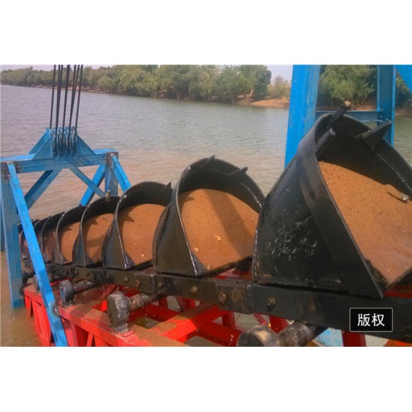 Quality Gravity Separation 60CBM/H Bucket Chain Dredger Gold Dredging Boat for sale