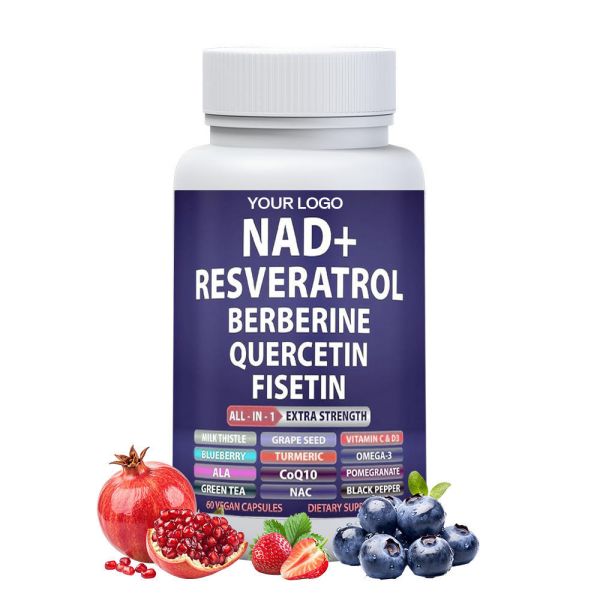 Quality Customizable Formula High-Potency NAD+ Vegan Capsules Vitamin Supplement for Metabolic Support for sale
