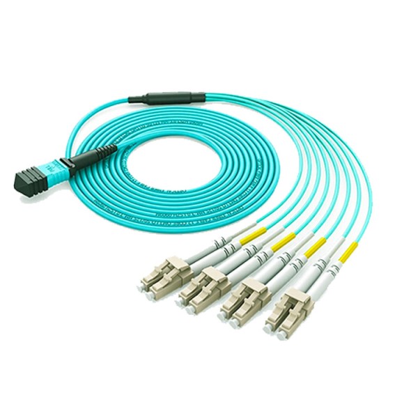 Quality LC UPC 12 Core MPO MTP Cable OM3 Mulit Mode Network Fiber Optical Patch Cord for sale