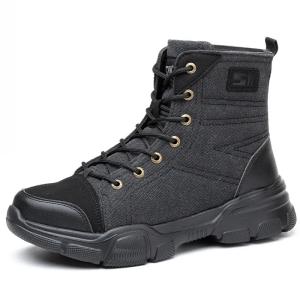 Quality Brown Lightweight Safety Work Boots Breathable Wide Steel Toe Shoes Flexible for sale