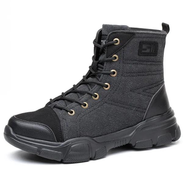 Quality Brown Lightweight Safety Work Boots Breathable Wide Steel Toe Shoes Flexible for sale