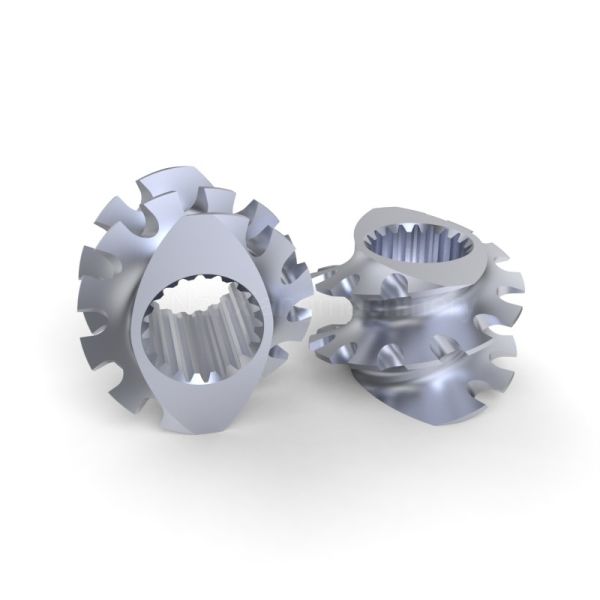 Quality 316L SEM Screw Element Twin Screw Parts Spline Connection For Plastic Rubber Production for sale