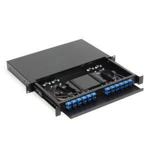 Quality 12 to 144 Ports 19 Inch Rack Mount Slidable ODF With SC LC Interface for sale