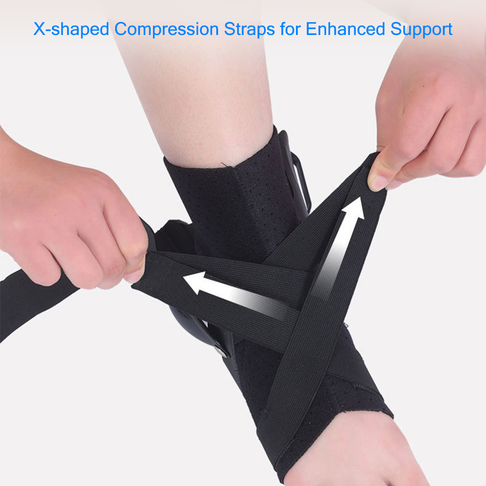 Quality Adjustable Ankle Stabilizer Brace Dual Support Ankle Brace for Sprain & Injury for sale