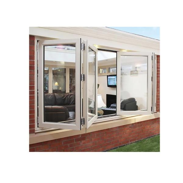 Quality Windproof Aluminum Double Glass Bifold Windows for Kitchen for sale