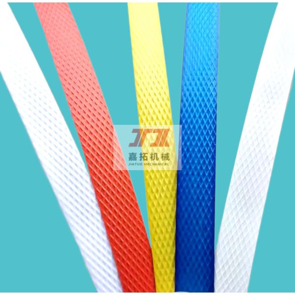 Quality 5-19mm width JiaTuo Polypropylene PP strap making Machine with non-stop screen for sale