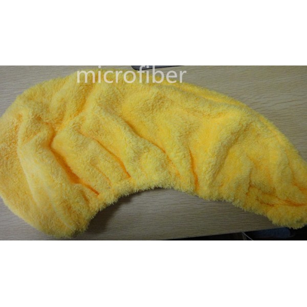 Quality 350gsm Woman Coral Fleece Microfiber Turban Hair Dry Towels Crystal Button for sale