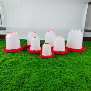 Quality Automatic Plastic Poultry Drinker Cylindrical Shape Easy Installation Anti Drip for sale