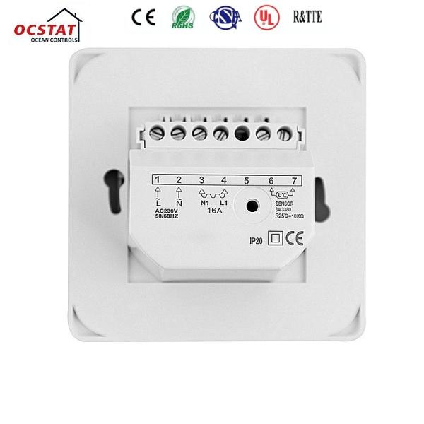 Quality ABS Material Underfloor Heating Room Thermostat ， Wireless Programmable Room for sale