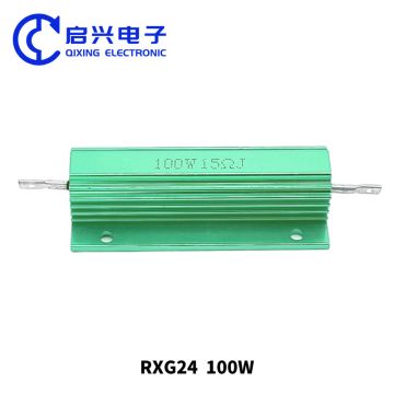 Quality RX24 Green Aluminum Case Wirewound Resistor LED Decoding Power Resistor 10w for sale