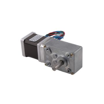 Quality NEMA 14 35mm Hybrid Stepper Motor With Worm Gearbox Custom D Axis for sale