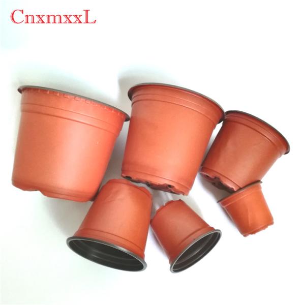 Quality 75pcs Flexible Sturdy Plastic Flower Pots HDPE Waterproof 6 Inch Plastic Pots for sale