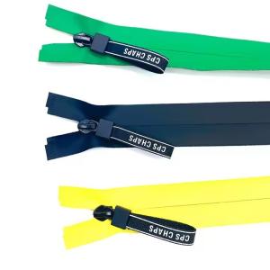Quality Custom Logo And Length PU Zipper Zips For Water-resistant Open End Zipper for sale