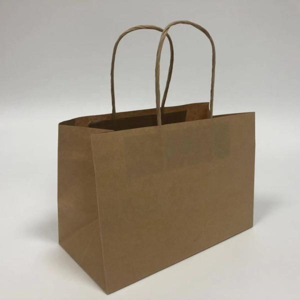 Quality Personalized Recyclable Brown Shopping Paper Bags For Gift Food Takeaway for sale