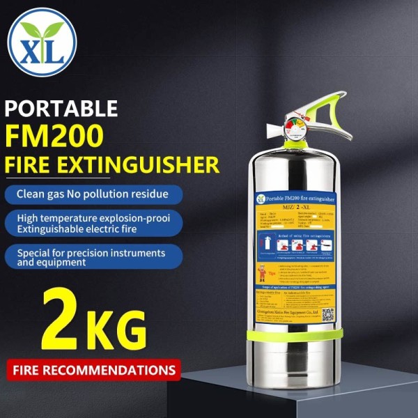 Quality 2kg Element Portable Fire Extinguisher FM200 Stainless Steel Extinguishers In Fire Fighting Equipment for sale