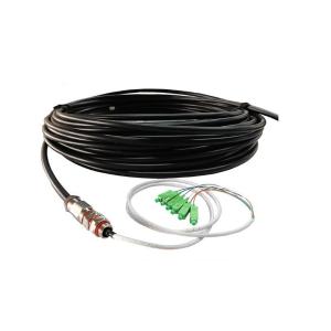 Quality FC APC End Fiber Optic Pigtails G652D Water Proof TPU Jacket Black Color for sale