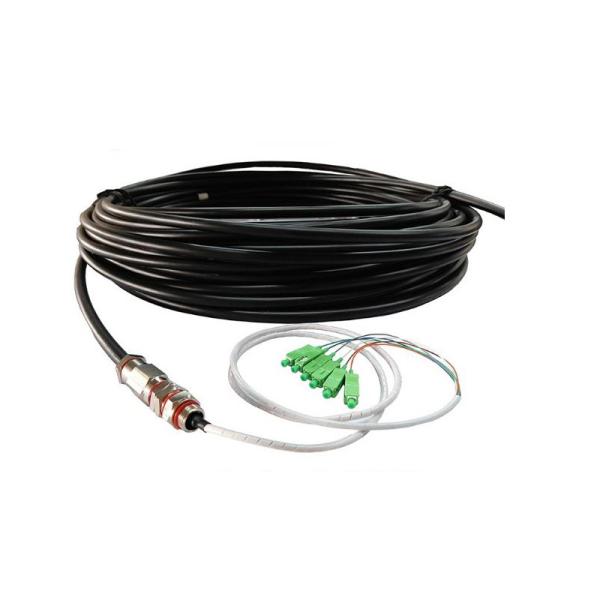 Quality FC APC End Fiber Optic Pigtails G652D Water Proof TPU Jacket Black Color for sale