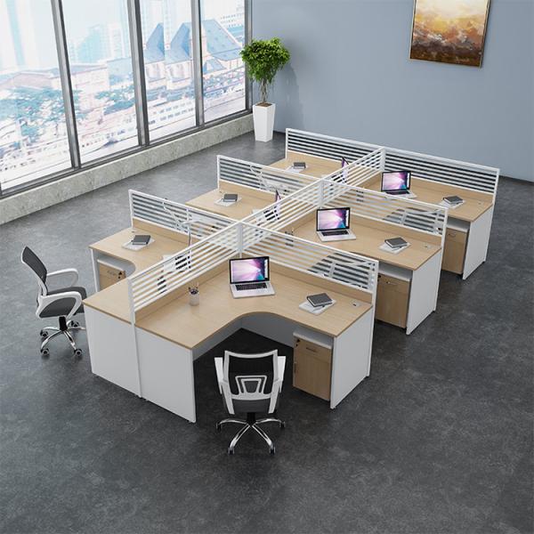 Quality 2 4 6 Person Modern Office Workstation Desk with Aluminum Profile Fabric Material and 30mm Thick Panel for sale