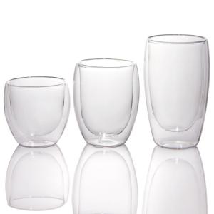 Quality Personalised Insulated Double Wall Glass Espresso Cups 250ml for sale
