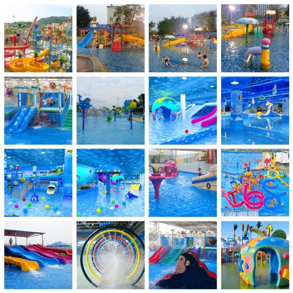 Quality Anti UV Kids Water Park Equipment Fiberglass Whale Water Slide for sale