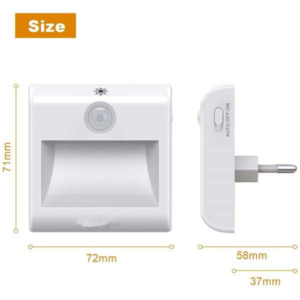Quality 4m Detection Plug In Led Motion Sensor Night Light for sale