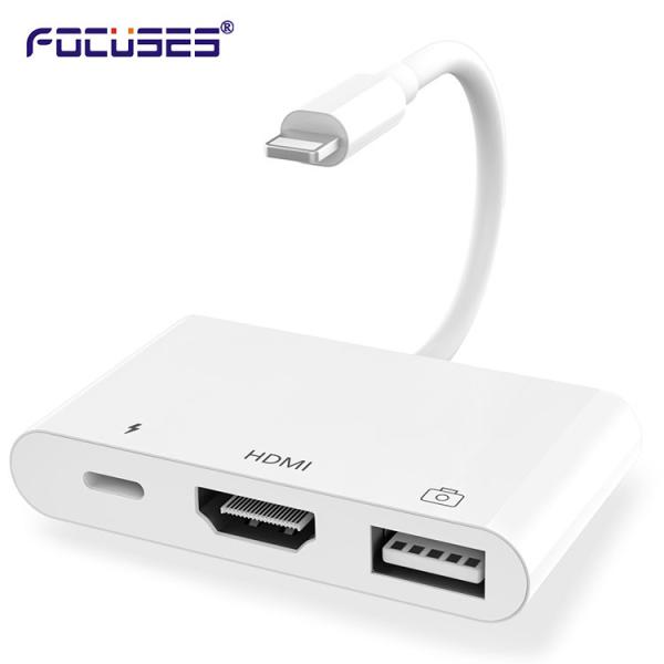 Quality OD 3.5mm 3 In 1 USB OTG Cable Adapter 45g OTG USB HDMI Adapter for sale