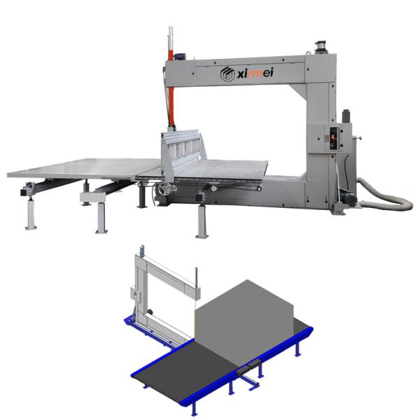 Quality Four Guide Wheels Vertical Knife Sponge Cutting Machine With Hand Moving for sale