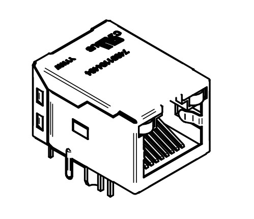 Quality WE RJ45 74991104404 Integrated Magnetics RJ45 10/100/1000BASE-T for sale