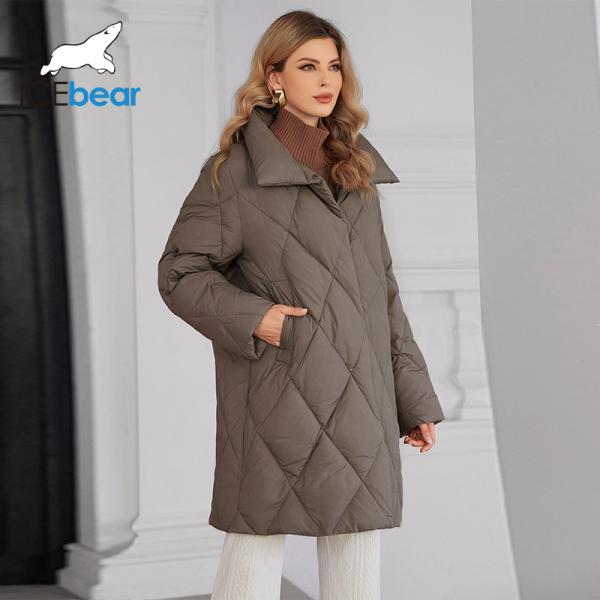 Quality Thickened Mid Length Down/Cotton Jacket With Detachable Mink Fur Hat Showcasing for sale