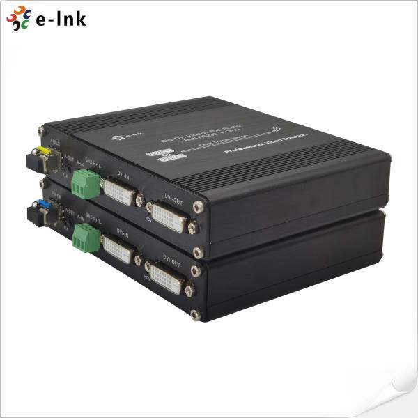 Quality 1Ch 1080P Bidi DVI + 1Ch Bidi RS232 + 1Ch Bidi Stereo Audio + GPIO over Fiber for sale