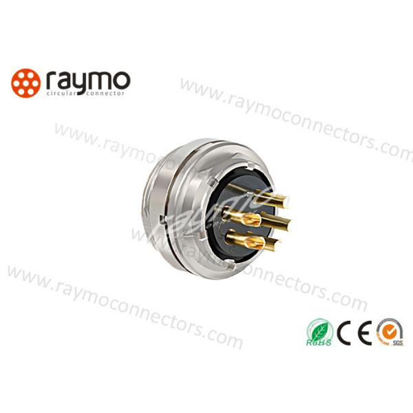 Quality Rugged Solid Threaded Electrical Connector, 5 Pin Circular Connector High for sale