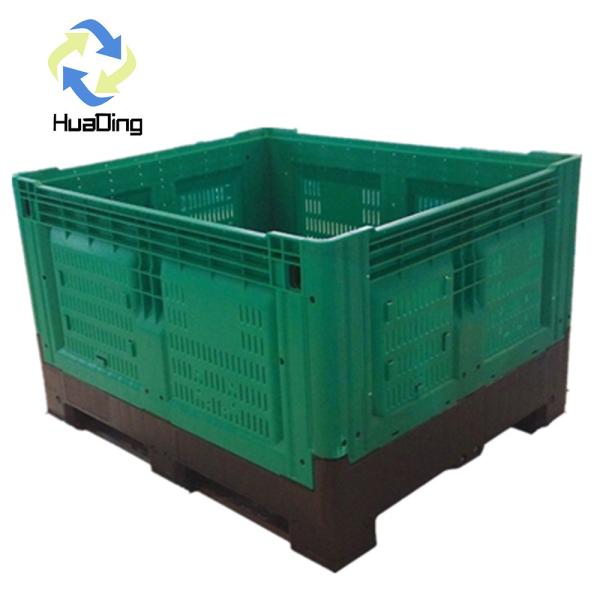 Quality HUADING Plastic Pallet Box Collapsible Container L1200*W1000*H760 mm for Industrial for sale