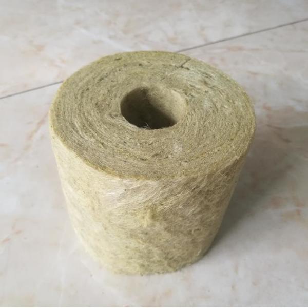 Quality Hydrophobic Fireproof Rockwool Heat Insulation Round Tube 80-120kg/m3 for sale