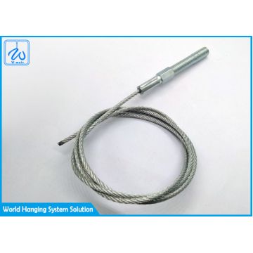 Quality 2.5mm Steel Custom Wire Rope Assemblies With M8 Threaded Studs for sale