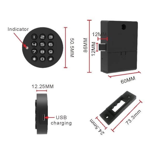 Quality Cabinet Fingerprint Door Lock with 2 Working Modes and Customized Logo for sale