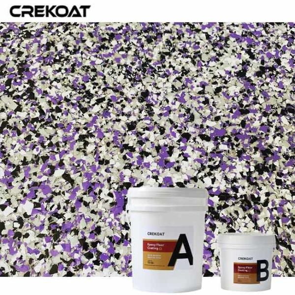 Quality TC2001 Epoxy Resin Full Broadcast Chip Epoxy Flake Floor Coating For Unique for sale