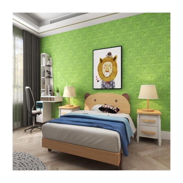 Quality Durable Waterproof Modern Simple Wall Decorative Leaf Flower Shape 3d PE foam Wall Panels Wallpaper for Administration for sale