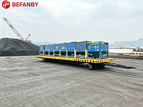 Quality 18T Coil Transportation Rail Transfer Cart With Winch Towing for sale