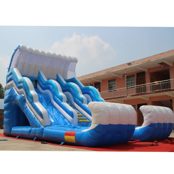 Quality Large Size Blue Double Slide Inflatable Combo for Custom Made Party Rentals for sale