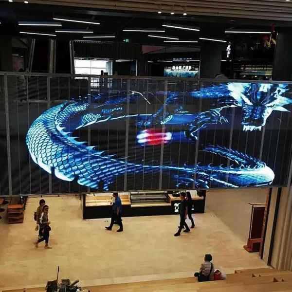 Quality Glass LED Screen P3.91-7.81 HD Transparent Advertising transparent LED Screen for sale