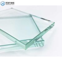 Quality 8mm 12mm Thick Tempered Safety Transparent Building Glass with Laminated for sale