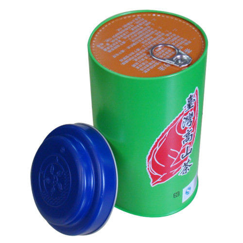 Quality Round Metal Box Tea Tin Box Tea Storage Tins Wholesale Tin Canisters with Paper Insert for sale