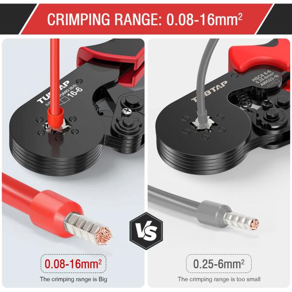 Quality CE Aluminum Wire Crimper Tool Hexagonal Practical Black Red Color for sale